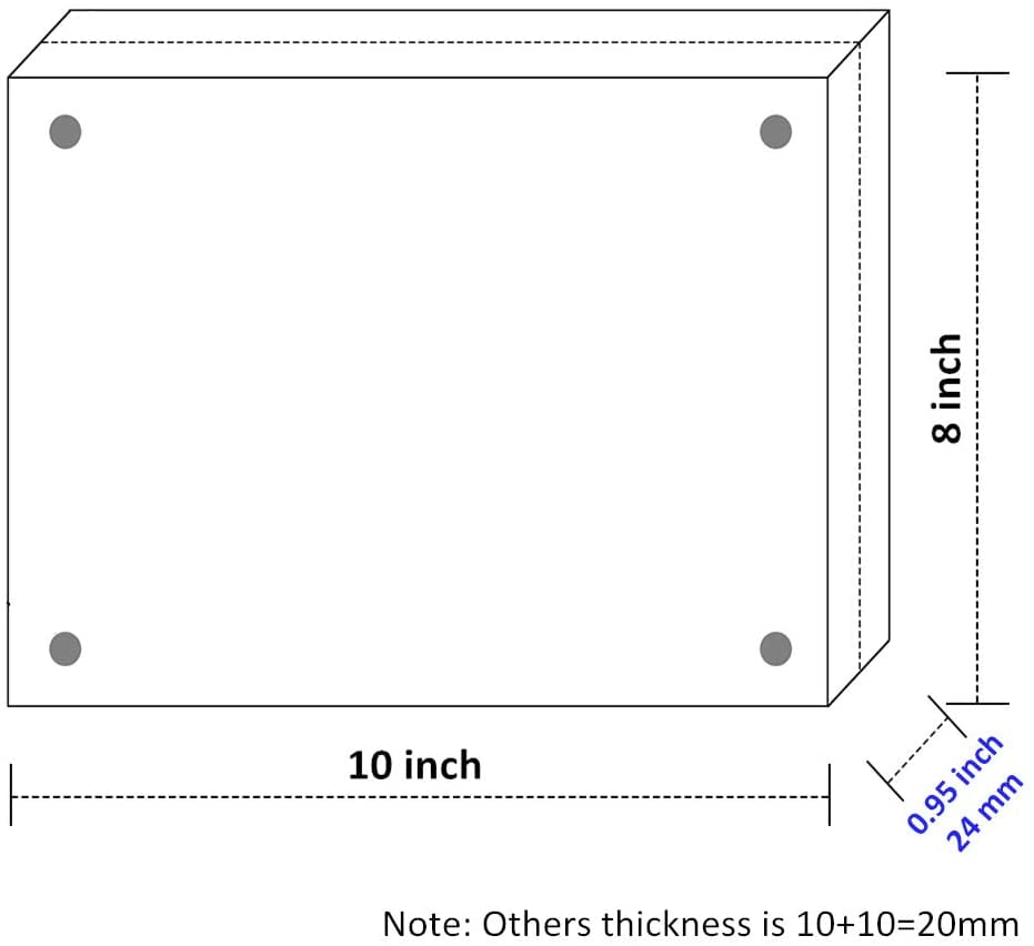 Buy NIUBEE 8x10'' Acrylic Picture Frame, Double Sided Magnetic Photo ...