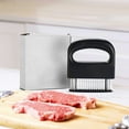 "Bundlepro Meat Tenderizer, Black Plastic, 48 Stainless Steel Blades ...