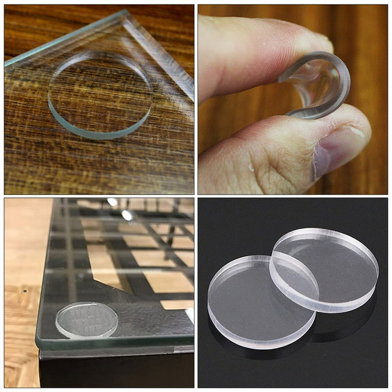 Glass Table Top Spacers Cabinet Bumpers Clear 50PCS Glass Table Top