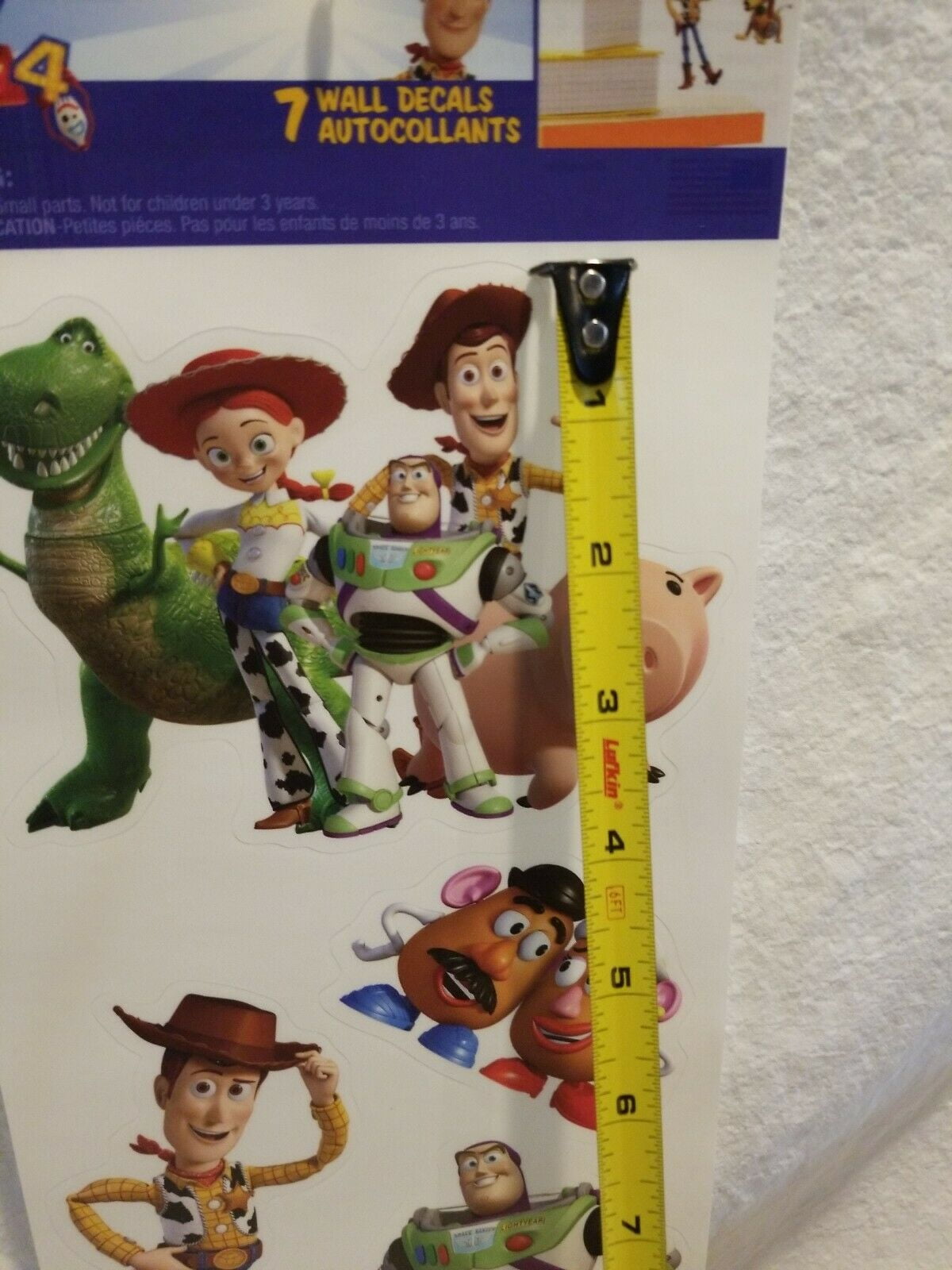 TOY STORY 4 Peel & Stick 7 Wall Decals Woody Buzz Jessie Forky Potato ...