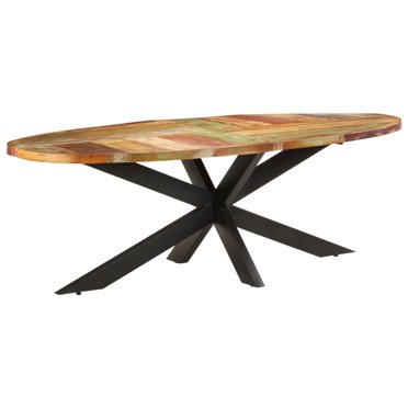 vidaXL Dining Table 63"x35.4"x29.5" Solid Reclaimed Wood - Walmart.com