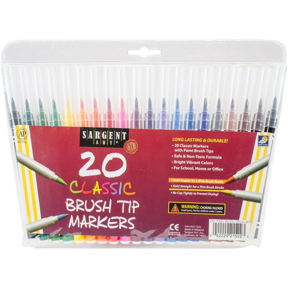 Classic Brush Tip Markers 20/Pkg- - Walmart.com - Walmart.com