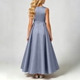 BFHHYA Flower Girls Dress Flowy A Line Swing Sleeves Maxi Dresses ...