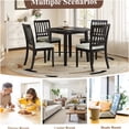 COSMOS Black Expandable Round Dining Table, 2-4 Person Space Saving ...