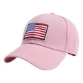 Adjustable American Flag Baseball Cap Washed Cotton Patriotic Sun Hat ...