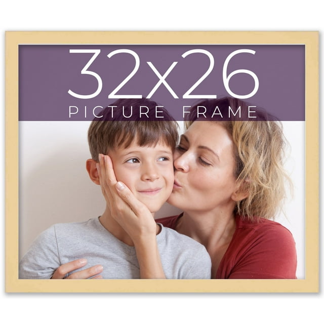 32x26 Shadow Box Frame Brown | 0.875 inches Deep Real Wood Contemporary ...