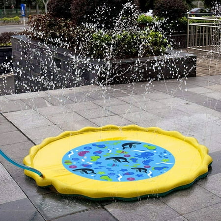 PVC Garden Sprinkle Splash Playing Mat Inflatable Water Spray Mats Kids ...