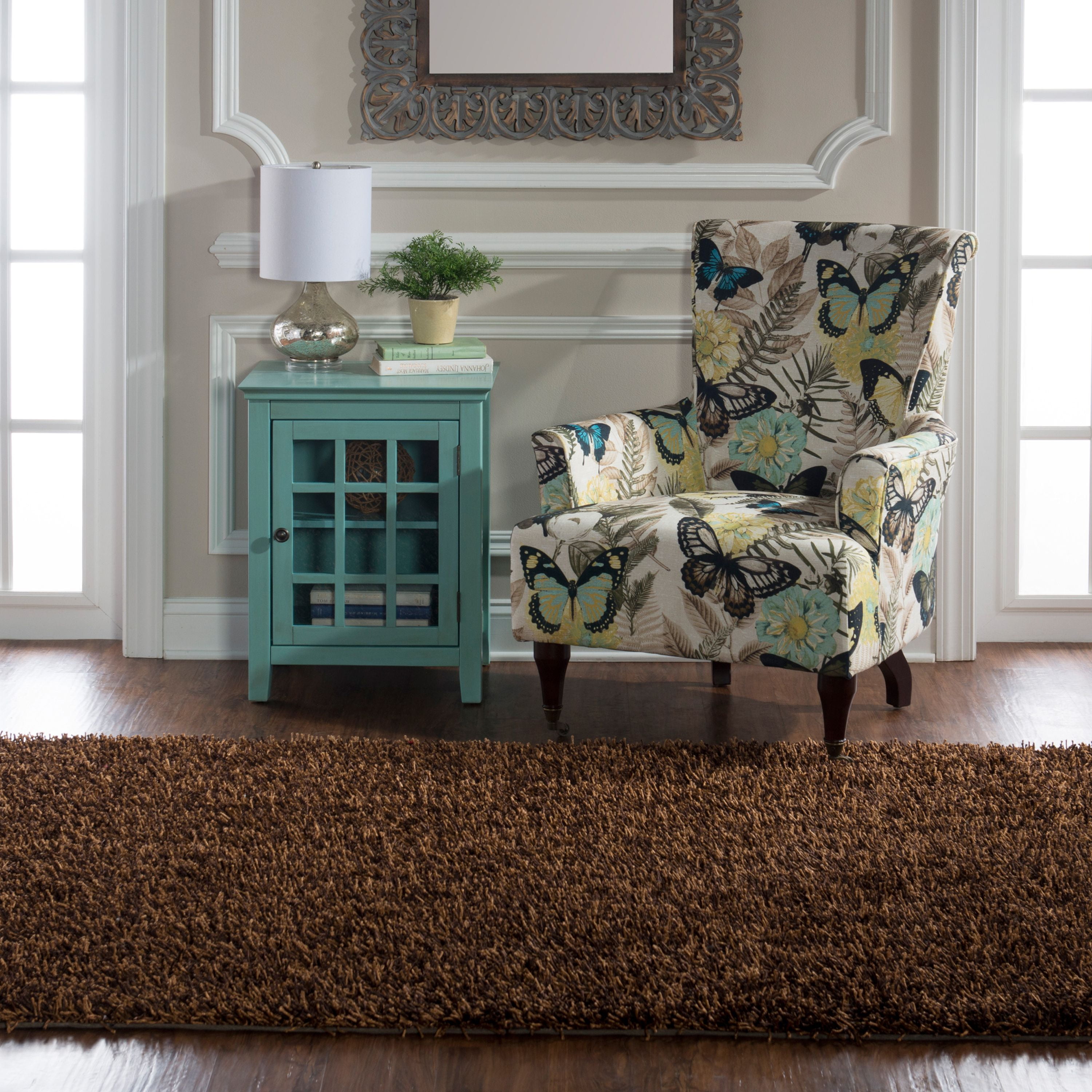 Linon Confetti Brown Area Rug, 5ft x 7ft - Walmart.com