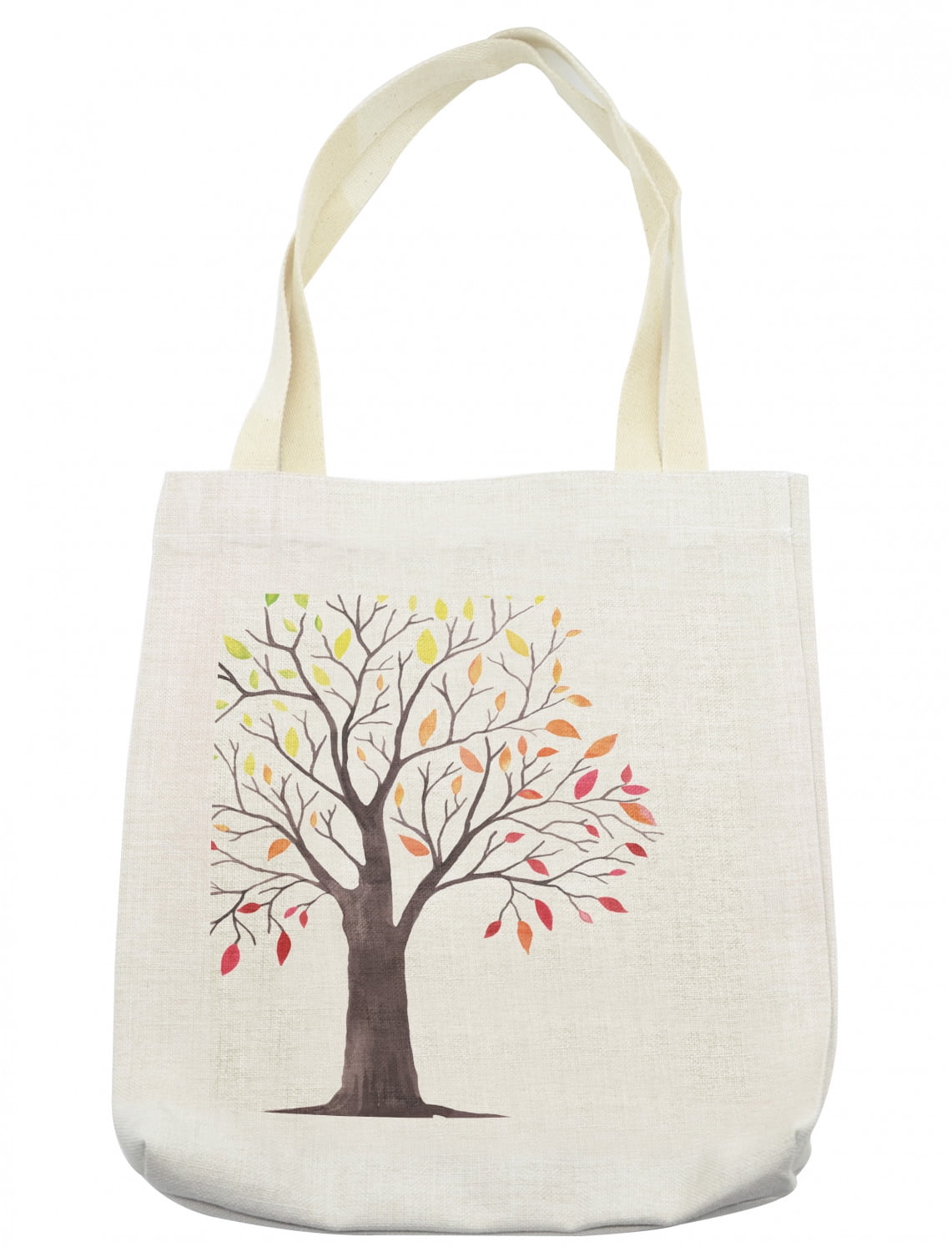 Forest Tote Bag, Woodland Tree Modern Structure Leaves and Branches ...