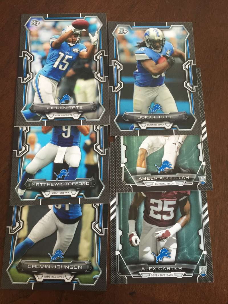 2015 Bowman BLACK Parallel Detroit Lions Team Set 6 Cards - Walmart.com