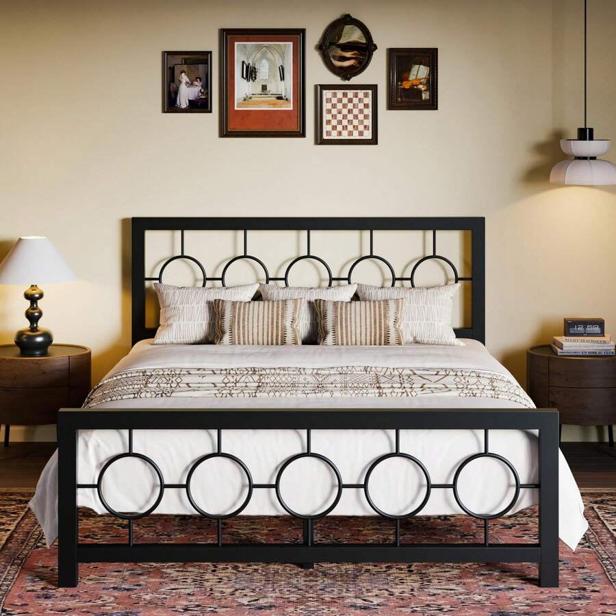 Click here for Na Na Twin/Full/Queen/King Size Metal Bed Frame Wi... prices