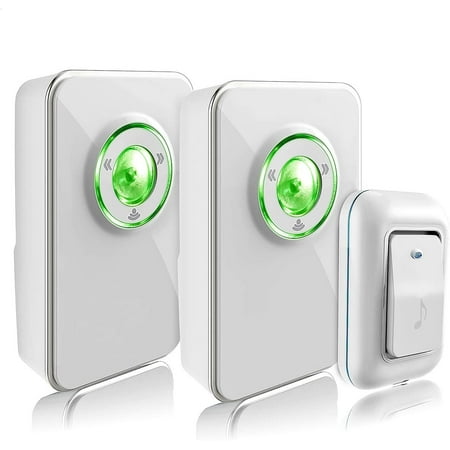 Wireless Doorbell, Merisny Doorbell Kit with 2 Receivers and 1 Remote ...