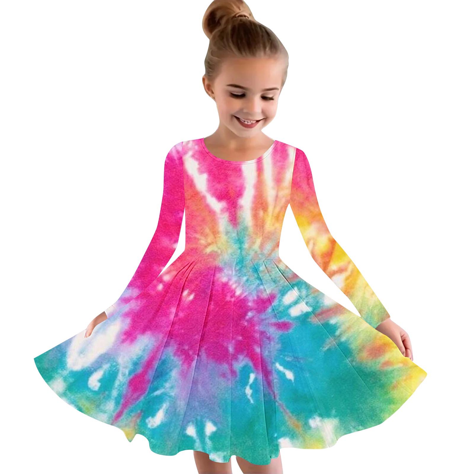 Click here for Rxirucgd Girls Long Sleeve Stretchy Dress A Line T... prices