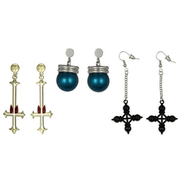 Hunter X Hunter Jewelry Hisoka Stud Dangle Closed Back Earrings Set 3 ...