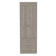 Sauder Nova Loft Open Wardrobe with Drawers, Grand Walnut Finish ...