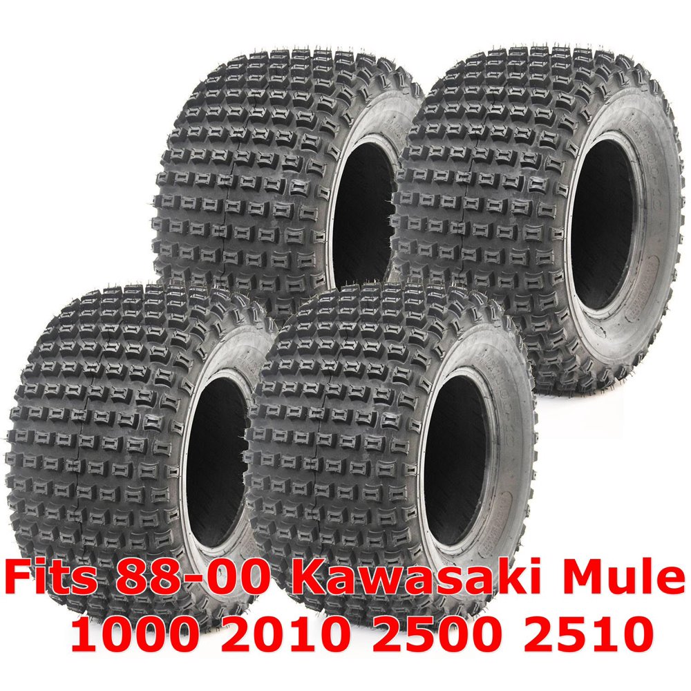 Full Set ATV tires 88-00 Kawasaki Mule 1000 2010 2500 2510 22x11-10 4PR ...