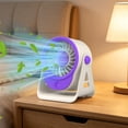 Tunhigl Plug-In Desktop Fan, 3-Speed Quiet Mini Table Fan, Compact ...