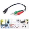 Zecic 3.5mm Female Plug Stereo to Double 3.5mm Male Plug Connectors Y ...