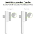 2 Pack Self-Cleaning Pet Grooming Comb Set, Cat & Dog Flea Brush with ...