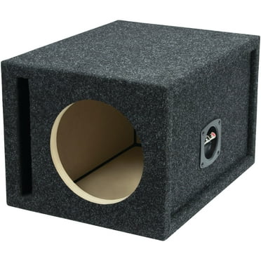 QPower QBOMB8V Dual 8 Inch Vented Subwoofer Box with Durable Bedliner ...