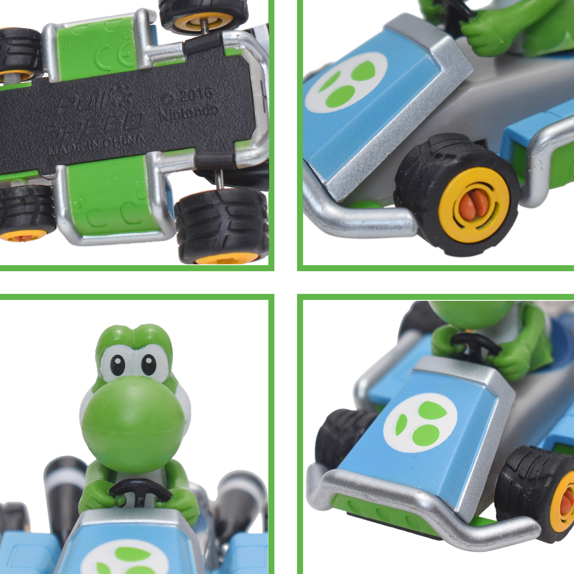 Buy Mario Kart Toys Super Mario Bros Yoshi Pull Back Car Kart Mini PVC ...