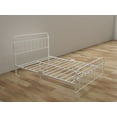 Tslinn Metal Full Size Bed Frame with Headboard and Footboard,White ...