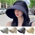 Riguas Sun Visor Hat With Wide Brim Solid Color Ultralight Uv Resistant