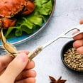 BESTYASH 4Pcs Stainless Steel Seafood Crab Fork Needle Tool with Spoon ...