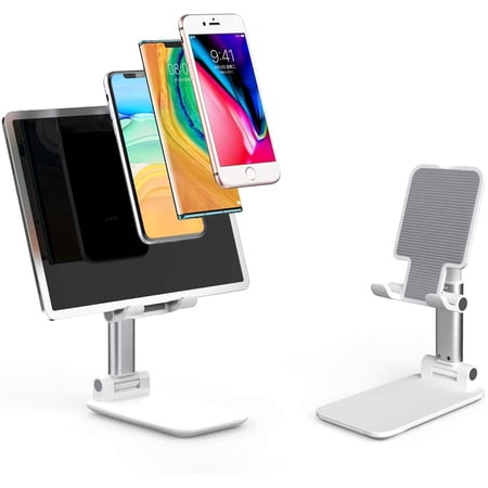 Adjustable Phone Stand for Desk, Foldable Cell Phone Holder for Desk ...