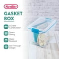 Sterilite 20 Quart Airtight Plastic Container Gasket Box, Stackable ...