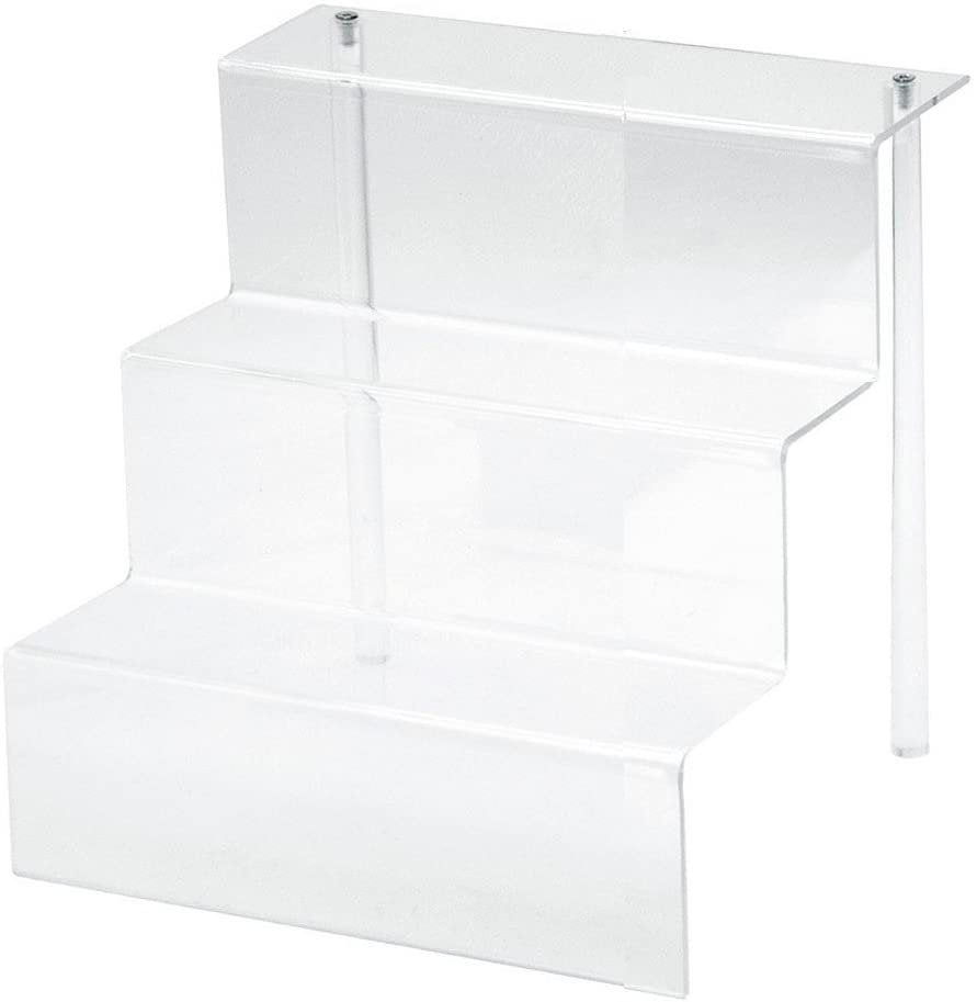 888 Display Three-Tier Acrylic Step Display Ultra Clear and Versatile ...