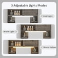 ARTETHYS Floating Vanity Desk with Mirror and Lights Small Wall Mounted ...