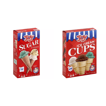 Joy Ice Cream Cups, Jumbo, 12 ct - Joy Sugar Cones, 12 ct - Joy Oreo ...