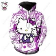 Beautiful Purple Hello Kitty Sweatshirt Women High Quality Hooded Simple Casual Hoodies Autumn ...