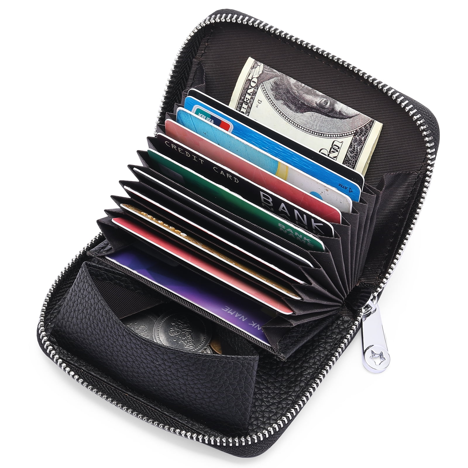 Sendefn Small Wallet for Women, RFID Blocking Credit Card Holder Zipper ...