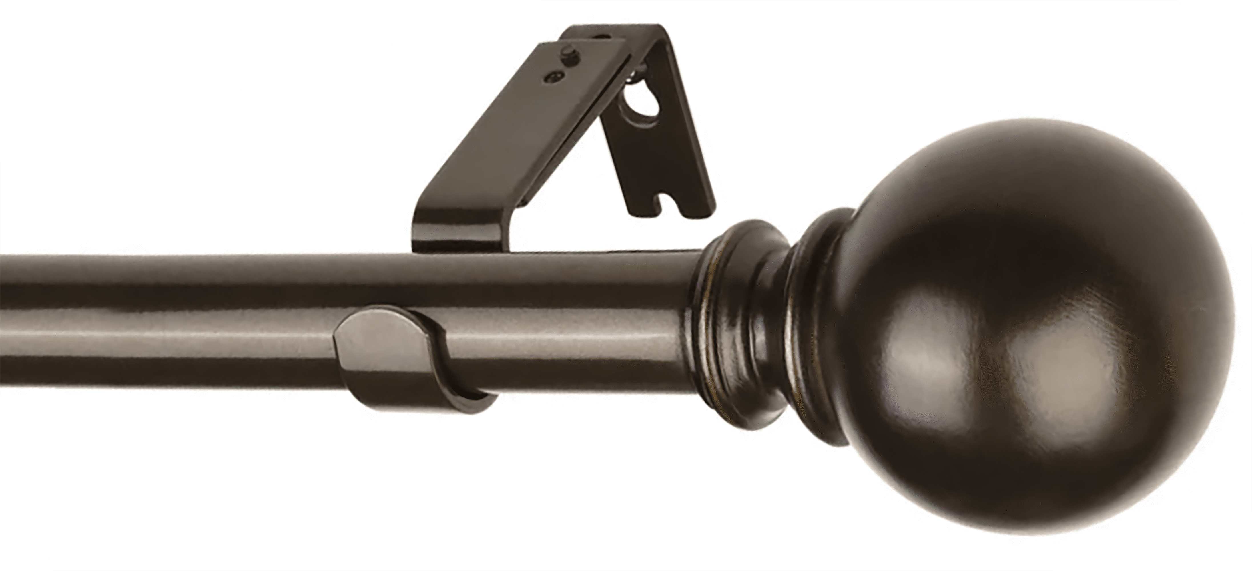 Urbanest Ball Single Curtain Rod Set, 5/8", 84"-120", Antique Gold ...