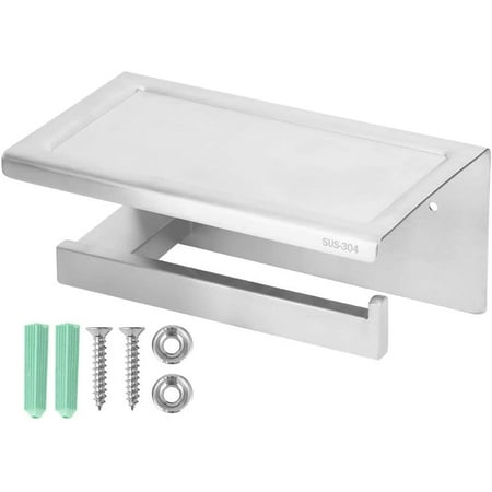 Tissue Rack, 304 Stainless Steel Brushed Toilet Roll Paper Rack Tissue ...