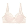 Fatuov Women's Lace Bra with Underwire Solid Color Breathable Everyday ...
