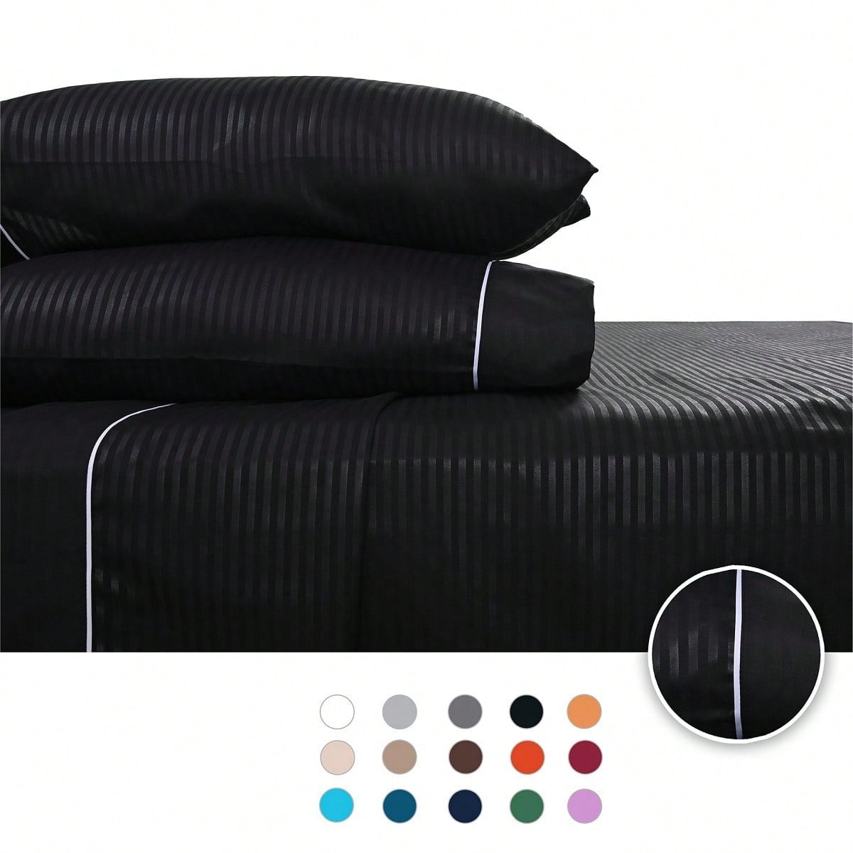 Juego de Sábanas Queen Size 2800 Hilos Extra Suave Premium Textura ...