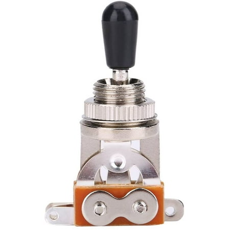 Metal Guitar 3 Way Box Toggle Switch with Black Knob Replacement Part ...