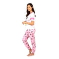 Disney Mickey And Minnie Mouse Womens Sleep Pants Pjs 2 Piece Lounge Set