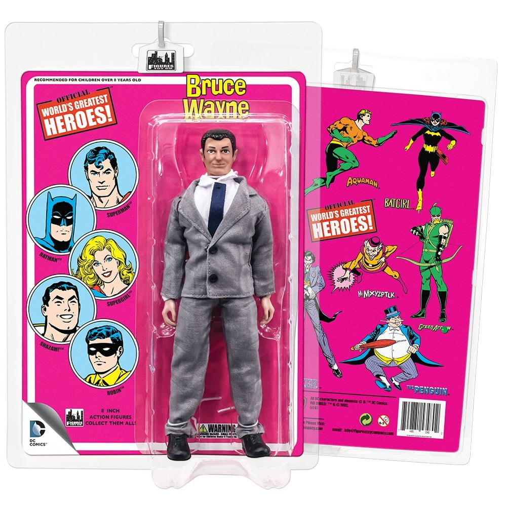 DC Comics 8 Inch Action Figures With Retro Cards: Bruce Wayne - Walmart.com
