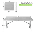 Free Shipping! Magshion 6FT Folding Table, Portable Heavy Duty Plastic ...