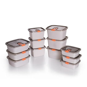 Razab 24 Piece Glass Food Storage Containers w/Airtight Lids ...