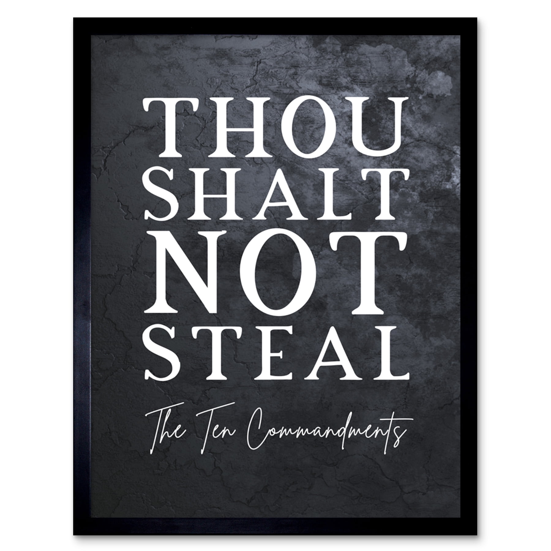 Ten Commandments Thou Shalt Not Steal Christian Bible Verse Quote ...