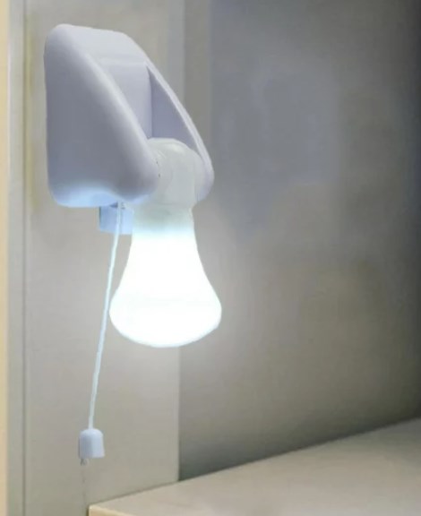 Portable Wire LED Bulb Cabinet Lamp Night Light Battery Operated Self ...