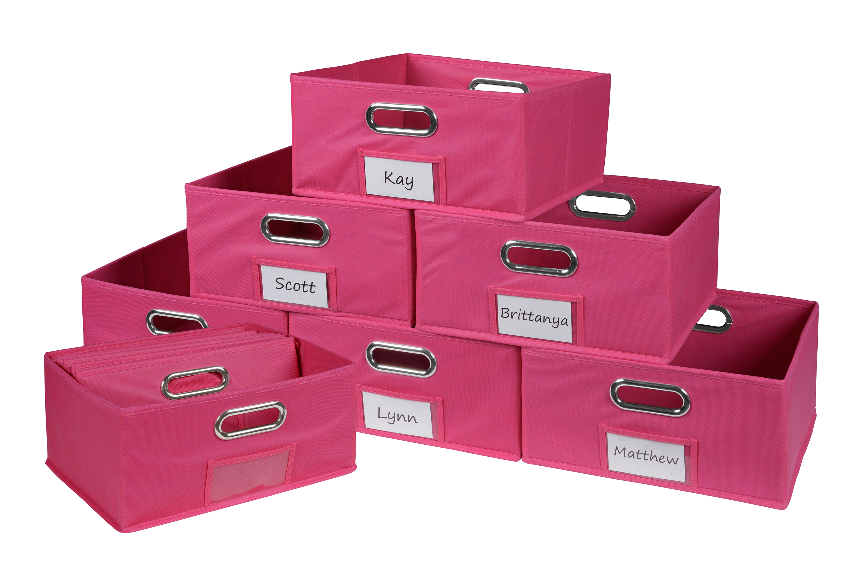 Collapsible Home Storage Set Of 12 Foldable Fabric Low Storage Bins