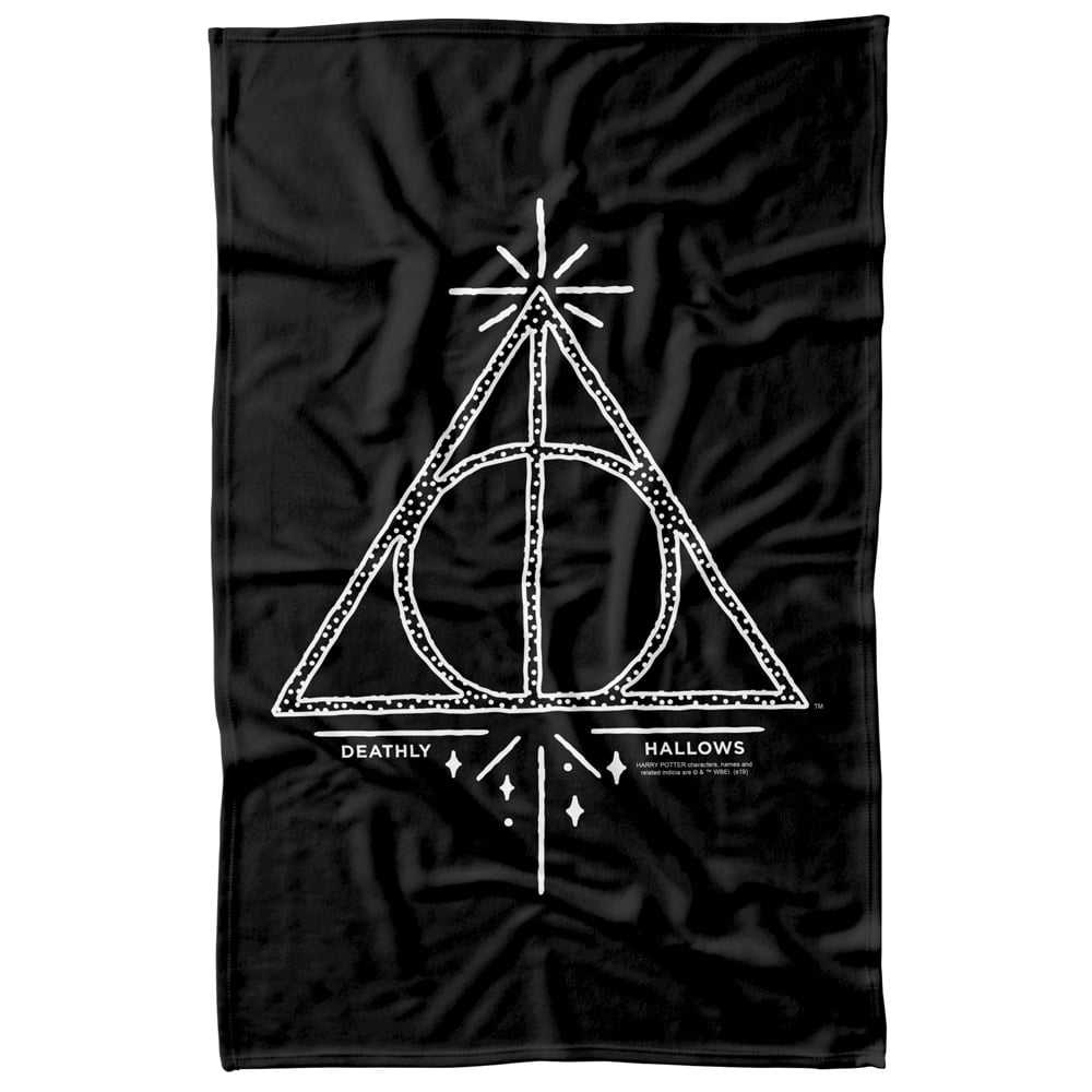 Harry Potter Deathly Hallows Line Art Fleece Blanket 36' x 58',Deathly ...