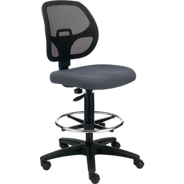 Union & Scale Essentials Mesh Back Fabric Drafting Stool Black 2/Pack ...