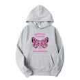 Lroveb Breast Cancer Awareness Hoodies for Women Long Sleeve Loose ...